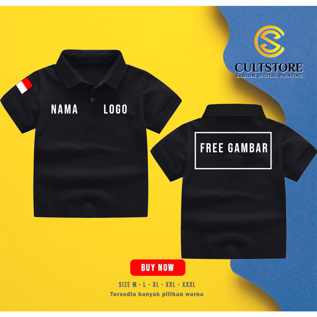Jual POLO ANAK BEBAS GAMBAR CUSTOM SUKA SUKA FREE SABLON BORDIR ...