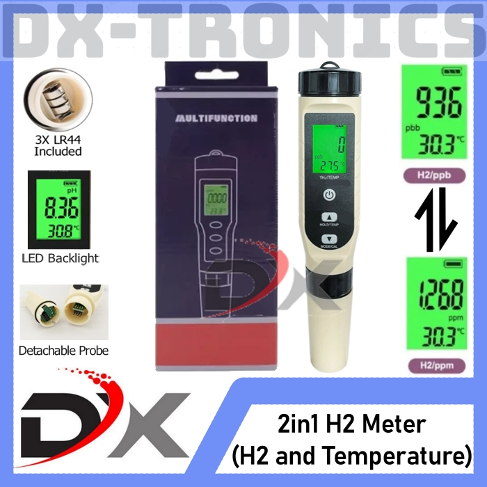 Jual Hydrogen Meter Tester H2 Temperature Tester 2 in 1 with LED ...