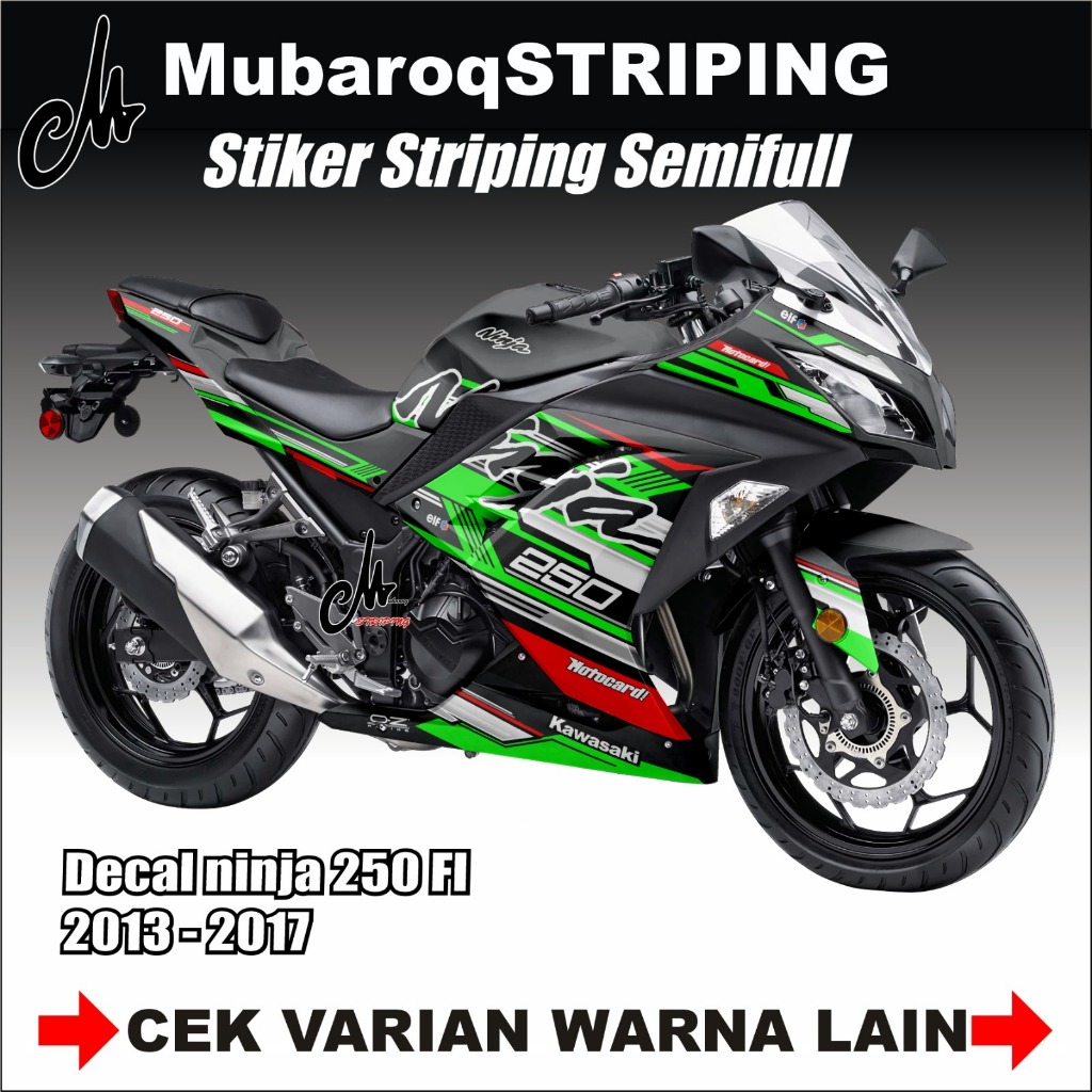 Jual Stiker Decal Ninja 250Fi Old Semi Full / Sticker Striping Motor ...