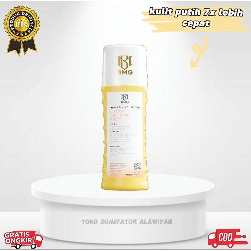 Jual BMG BRIGHTENING LOTION malam kuning | hb pemutih kulit badan ampuh ...