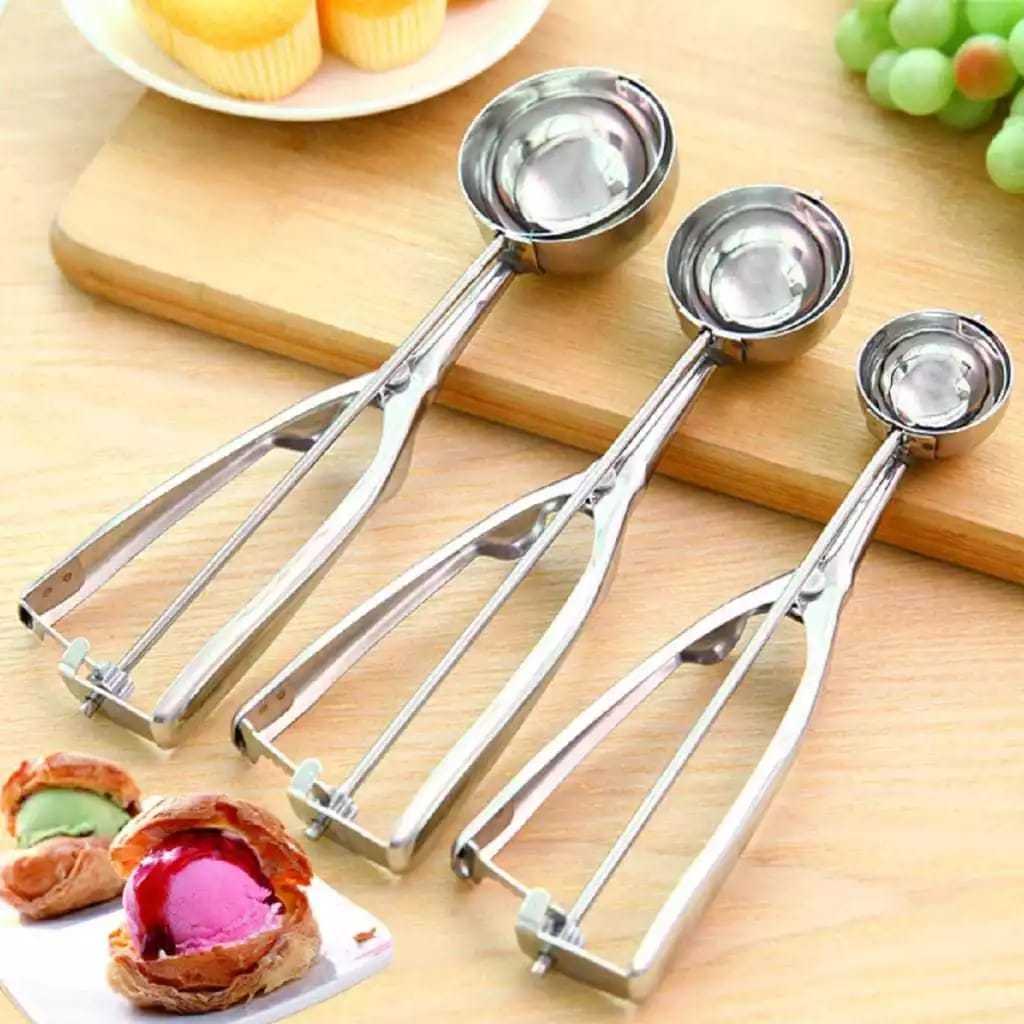 Jual Sendok Takar Es Krim Serbaguna / Sekop Es Krim Stainless Steel / Ice Cream Scoop | Shopee ...