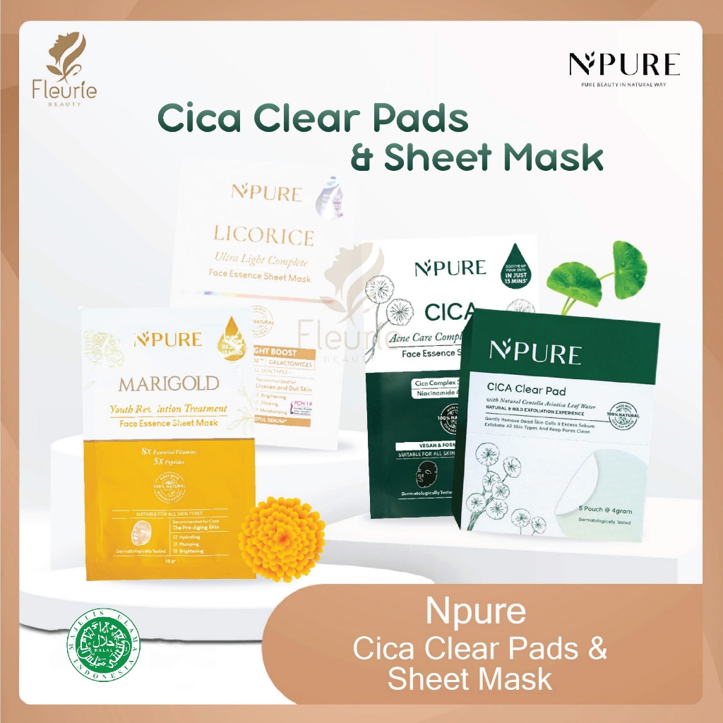 Jual NPURE Cica / Licorice Clear Pads Sachet Zip Lock / Sheet Mask ...