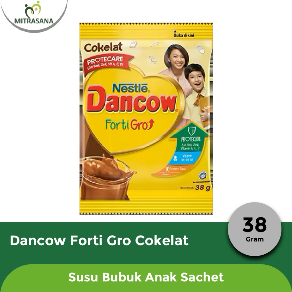 Jual DANCOW Fortigro Susu Bubuk Susu Anak Coklat Sachet 38g | Shopee ...
