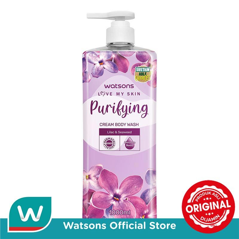 Jual Watsons Purifying Cream Body Wash 1000mL | Shopee Indonesia