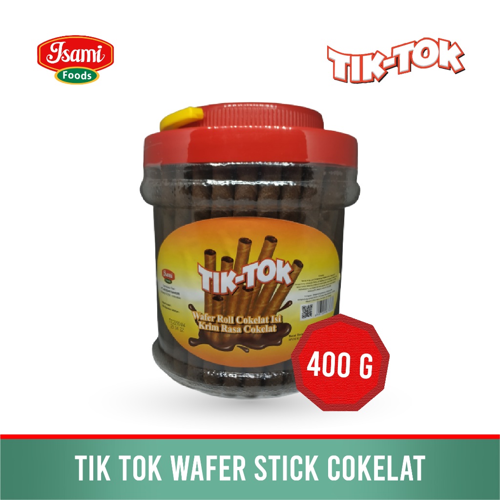 Jual Cemilan Enak Tik Tok Wafer Stick Cokelat 400 gr | Shopee Indonesia