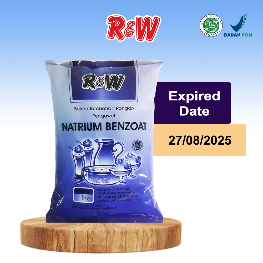 Jual Natrium Benzoat Pengawet Makanan Minuman Rajawali R&W RW 1 kg ...