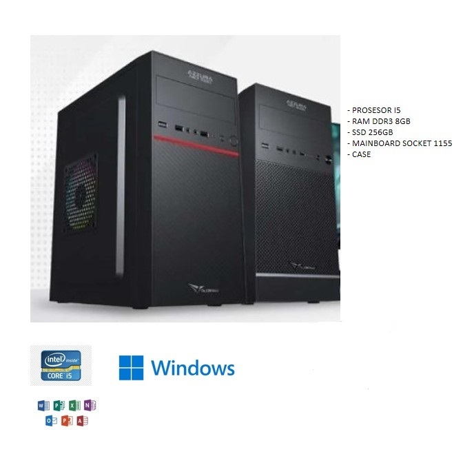 Jual CPU / Komputer / PC Rakitan Core i5 RAM 8GB 256SSD | Shopee Indonesia