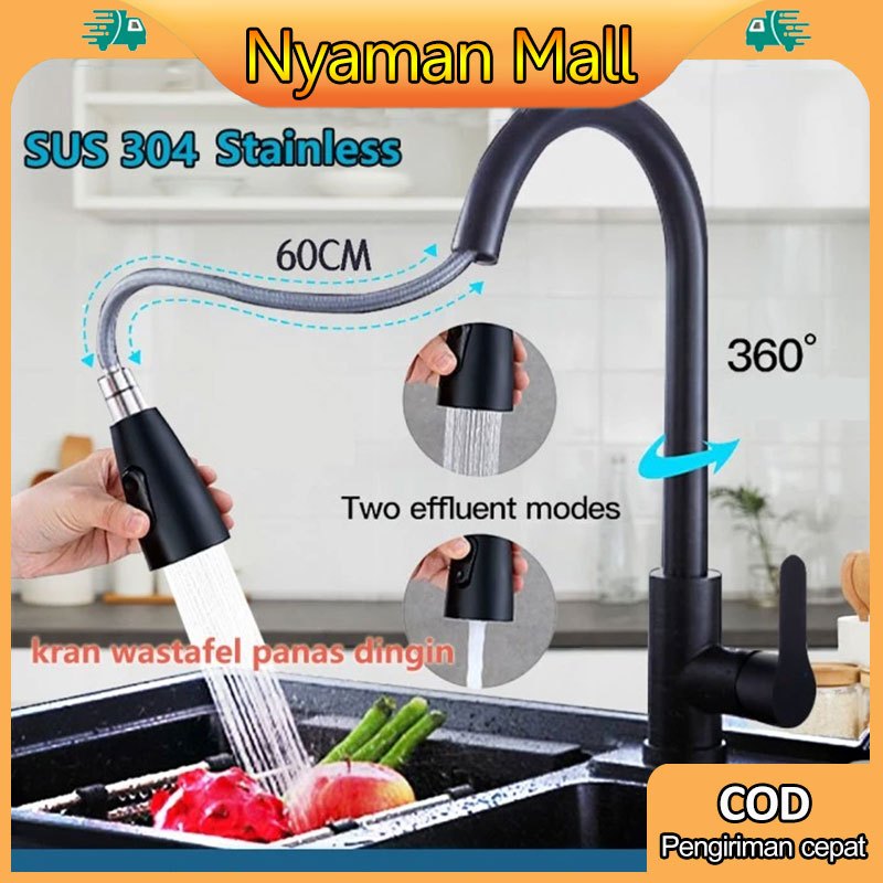 Jual Kran Sink Mixer Tarik 304 Stainless SUS/Kitchen sink kran air cuci ...