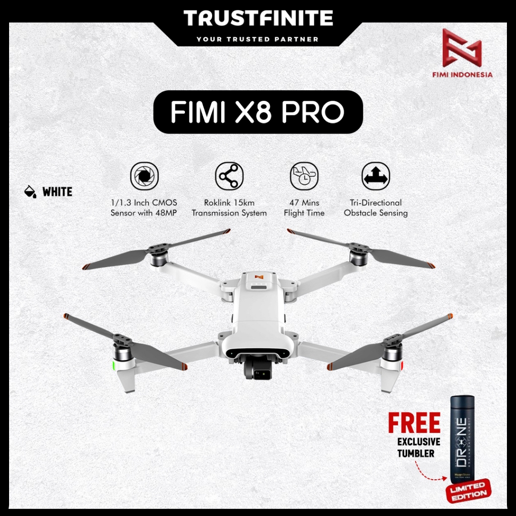 Jual FIMI X8 PRO Drone 4K 48MP Camera 3-axis Gimbal 15km 40 Min Flight Time | Shopee Indonesia