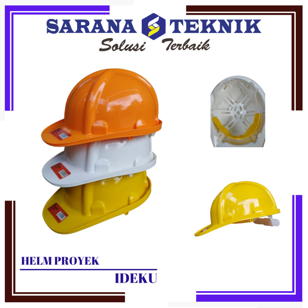 Jual HELM PROYEK SNI ISO PUTIH KUNING ORANGE MERAH. IDEKU | Shopee ...