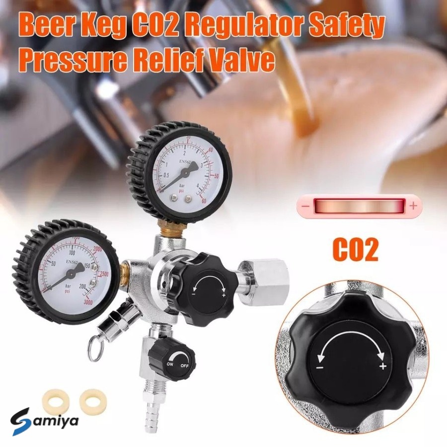 Jual beer keg co2 regulator safety pressure relief valve / regulator ...