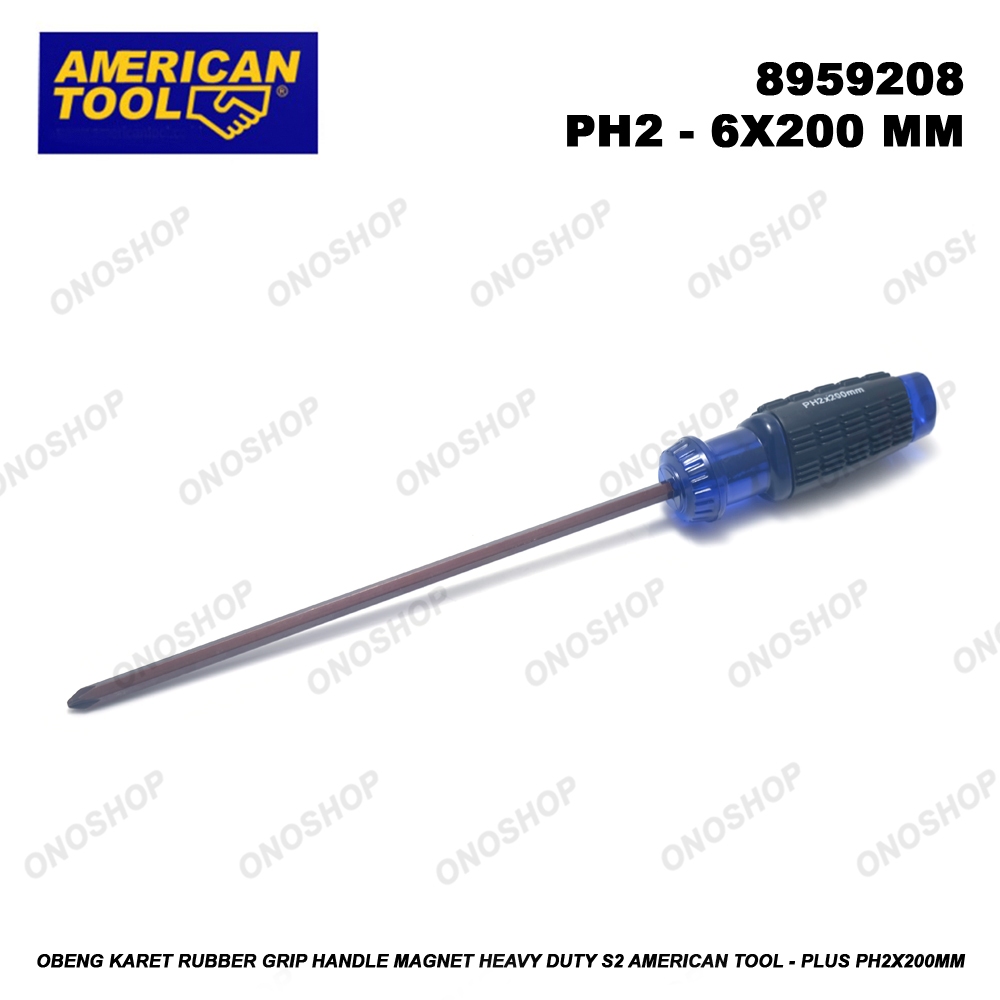 Jual Obeng Karet Rubber Grip Handle Magnet Heavy Duty S2 American Tool ...