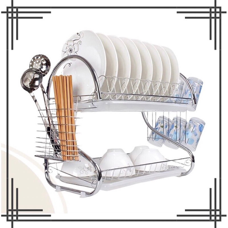 Jual PROMO BIG SALE !! Rak Piring Minimalis 2 Susun Stainless Steel ...