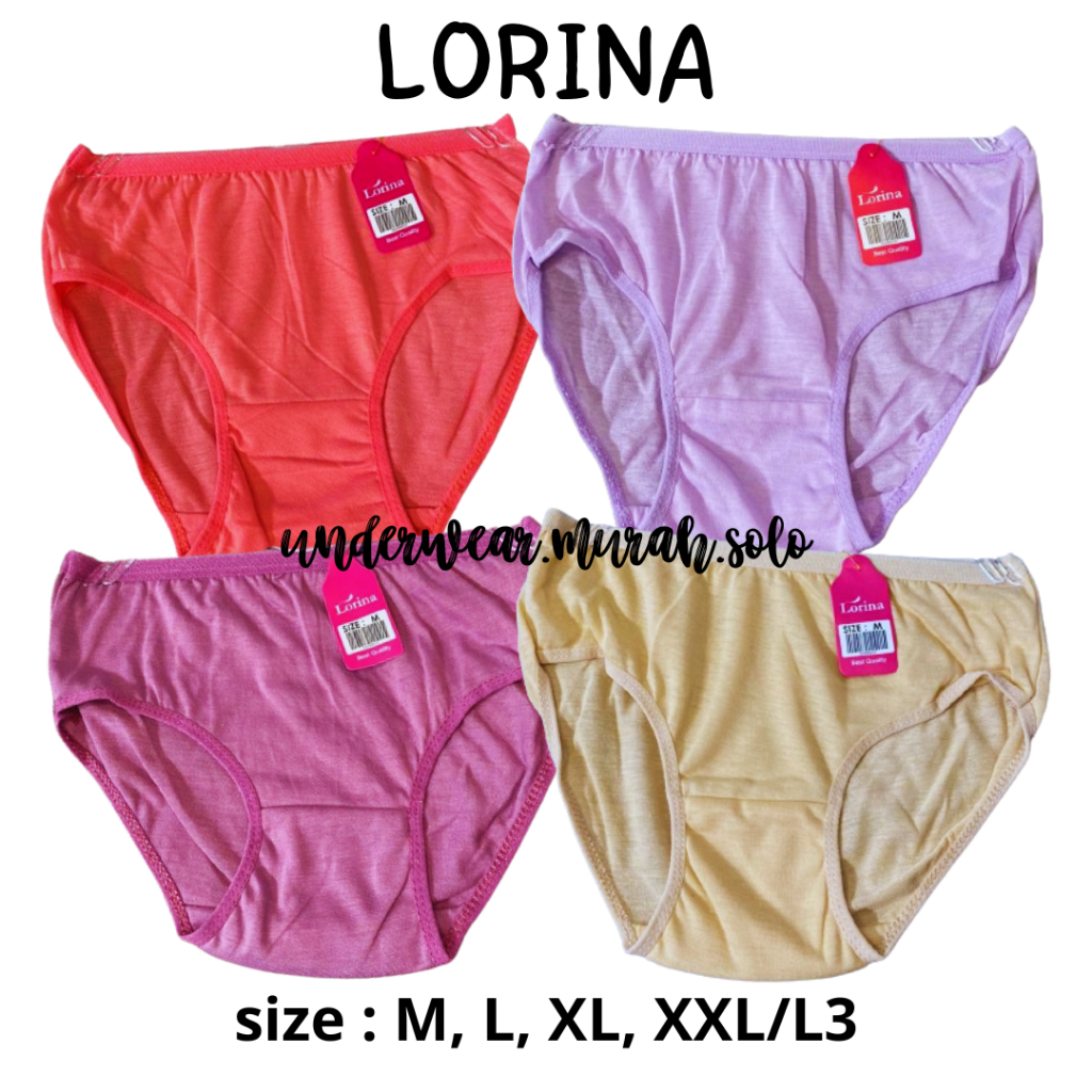 Jual CELANA DALAM WANITA DEWASA ADEM MURAH LORINA SIZE S M L XL XXL/3L/LLL 6PC & 12PC | Shopee ...