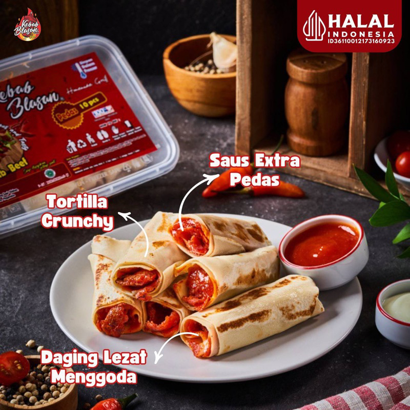 Jual [Halal] KEBAB FROZEN PEDAS MINI ISI 10 FULL DAGING | Shopee Indonesia