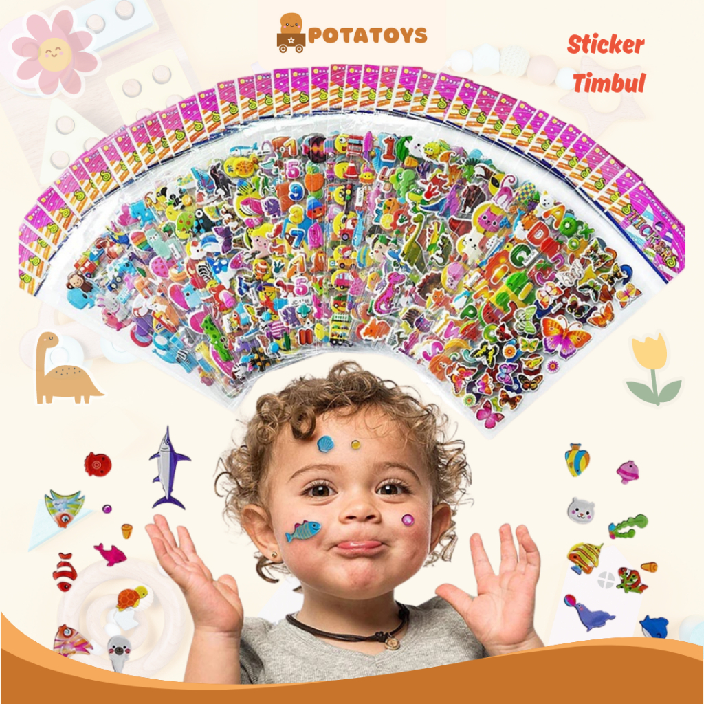 Jual Stiker 3D Anak / Embossed Sticker / Sticker Karakter / Sticker ...