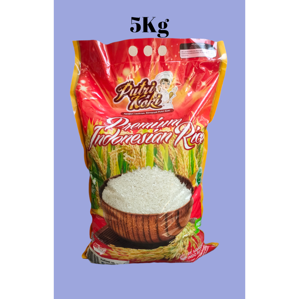 Jual beras putri koki kemasan 5kg (merah) premium indonesian rice ...
