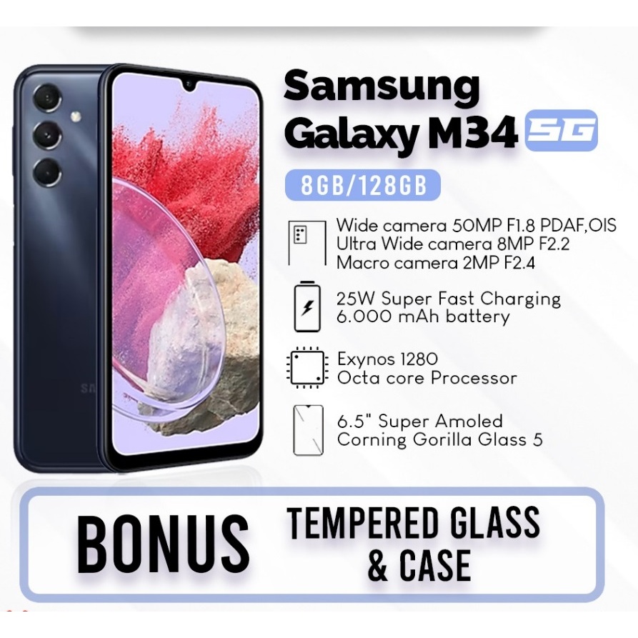 Jual Samsung Galaxy M34 5G Ram 8/128 GB | Shopee Indonesia
