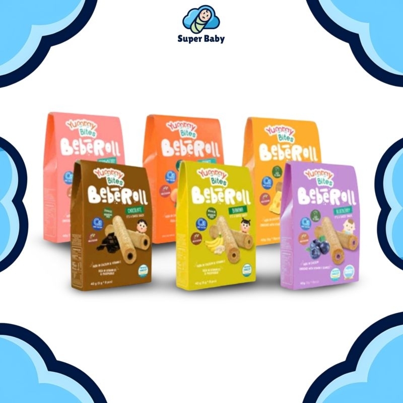 Jual SNACK CEMILAN BAYI YUMMY BITES BEBEROLL USIA 9 BULAN+ CHOCOLATE ...