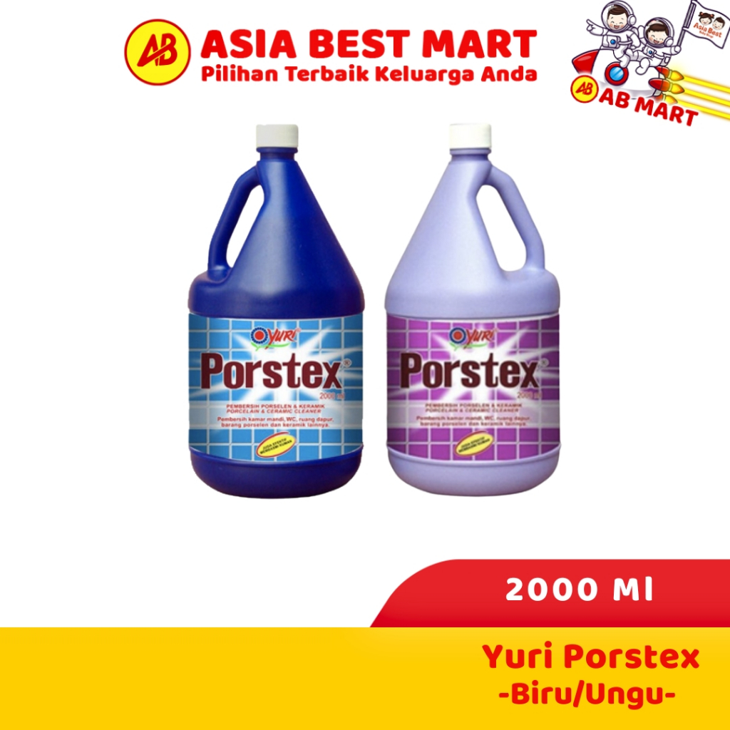 Jual Yuri Porstex Ungu / Biru Pembersih Porselen Keramik 2000 Ml ...