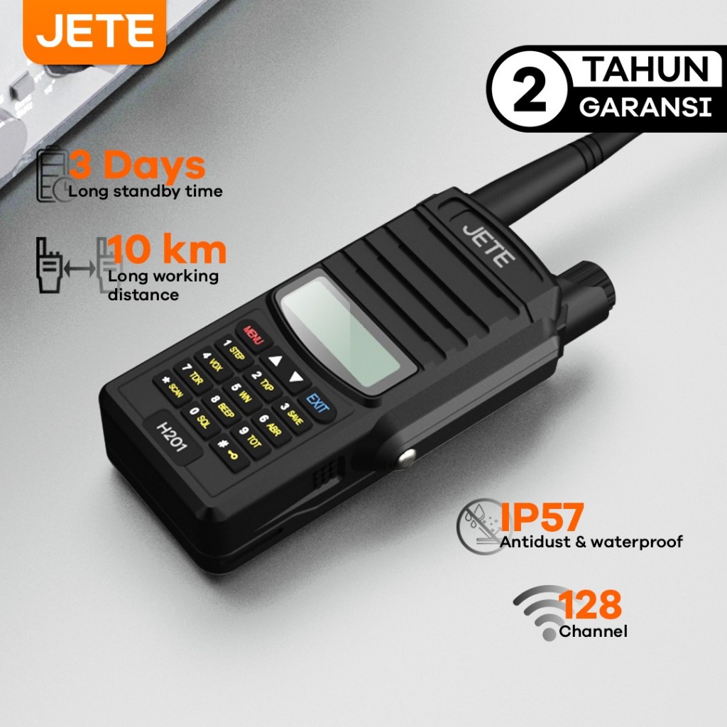 Jual JETE H201 HT Handy Talky 128 Channel PC Programmable Walkie Talkie ...
