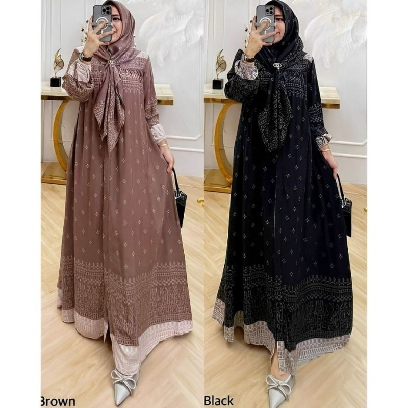Jual Gamis Set Hijab Rayon Premium | | Dress Set Hijab | Gamis Rayon ...