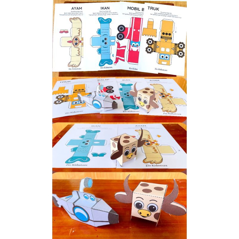 Jual MAINAN EDUKASI ANAK LEMBAR PAPERCRAFT | Shopee Indonesia