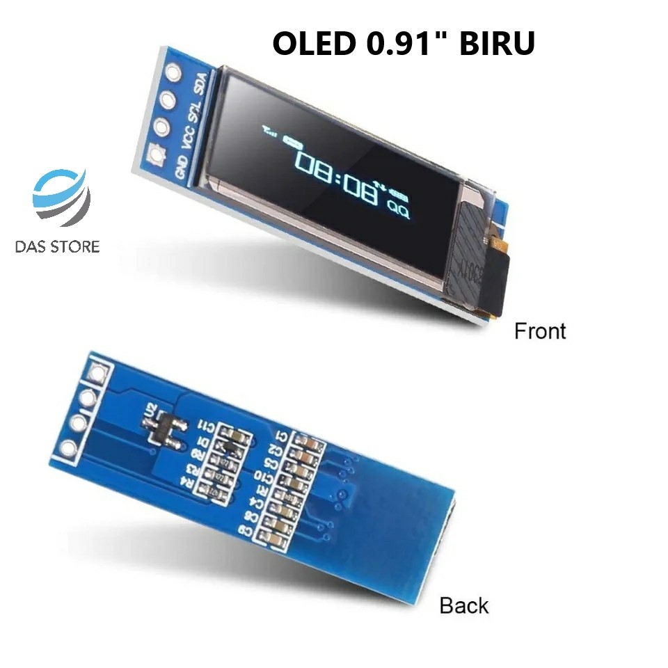 Jual Modul OLED LCD 0.91 Inch 128 x 32 BIRU I2C Protocol | Shopee Indonesia