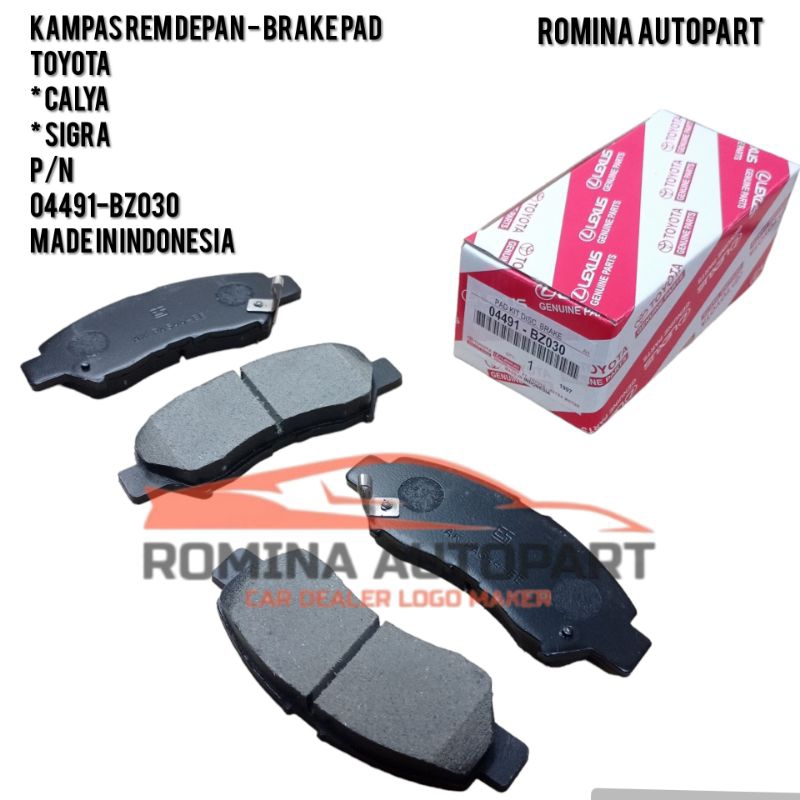 Jual KAMPAS REM DEPAN - BRAKEPAD TOYOTA CALYA - SIGRA BZ030 ORIGINAL ...