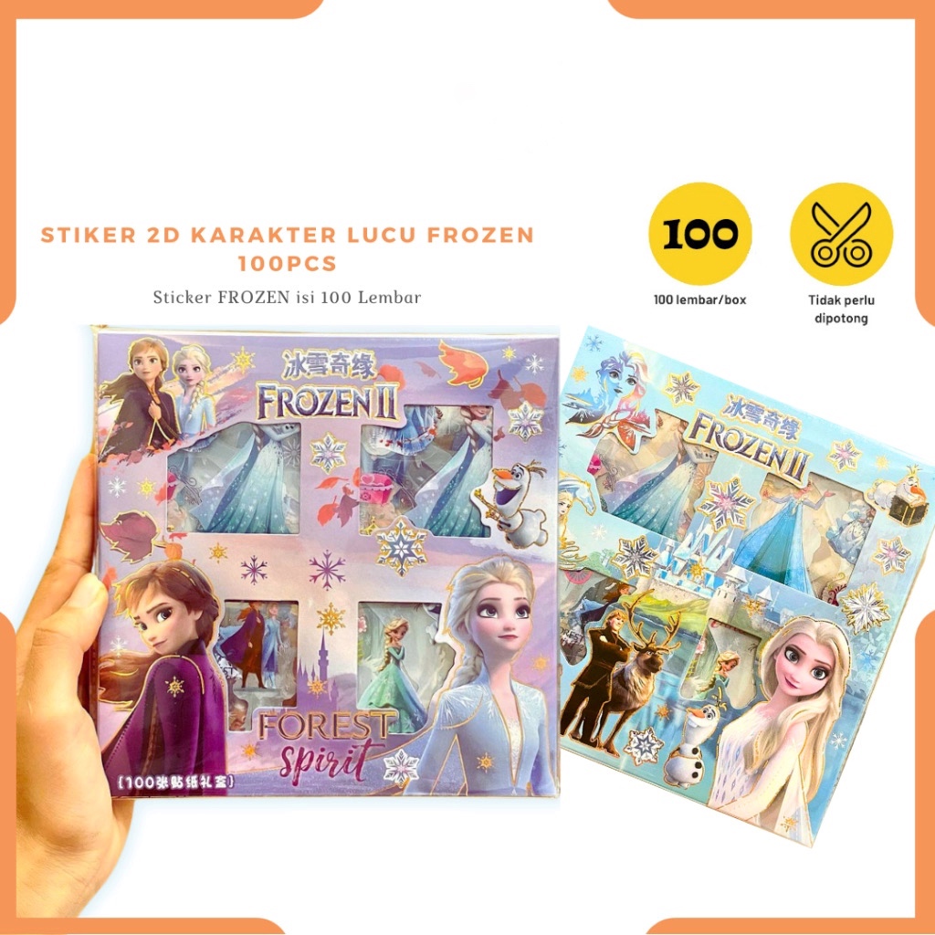 Jual Sticker Frozen Isi 100 Lembar Anti Air / Stiker Motif Lucu ...