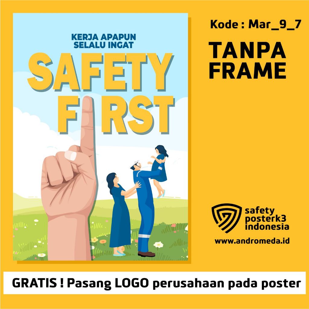Jual Poster K3 Slogan Safety, Utamakan Keselamatan 9_9 A3 | Shopee ...