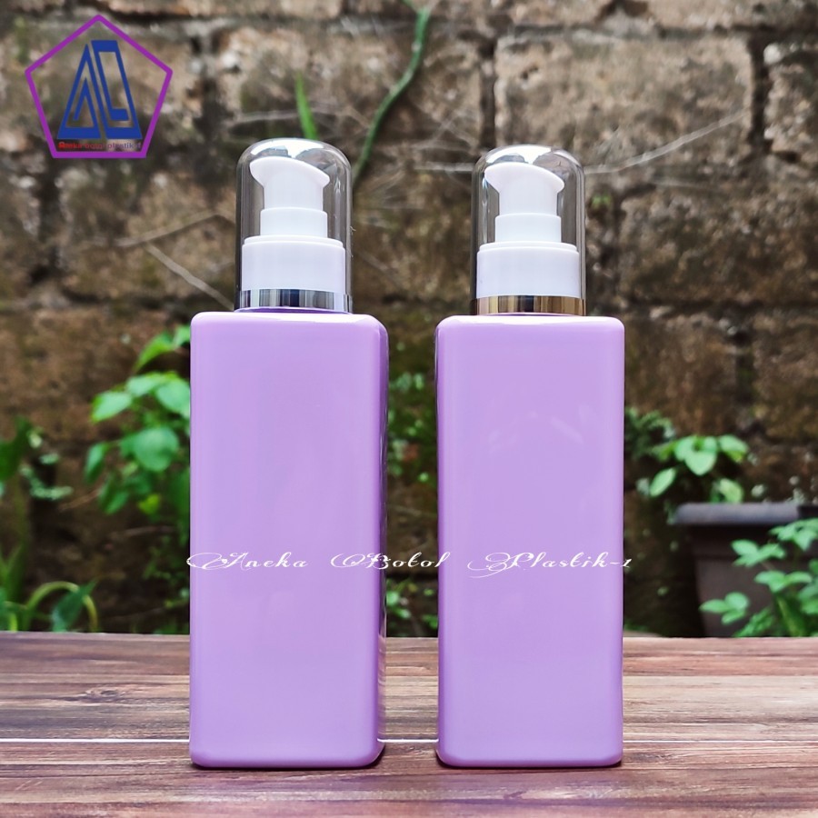 Jual Botol Sabun Pump Treatment 250ml Kotak Pet Plastik Ungu / Botol ...
