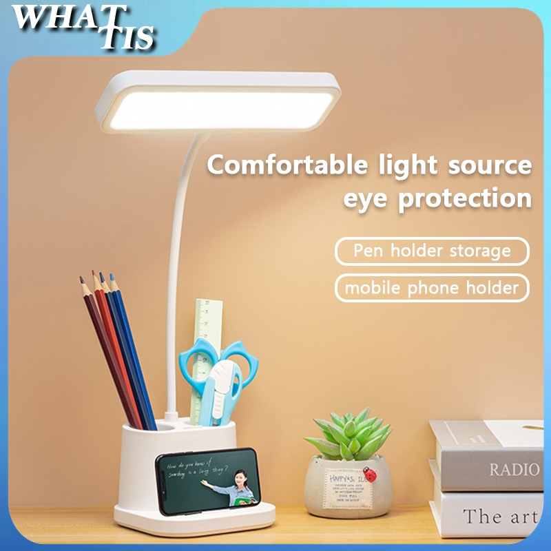 Jual Lampu Meja Belajar LED Portable Lampu Baca Flexible Tempat Pensil ...