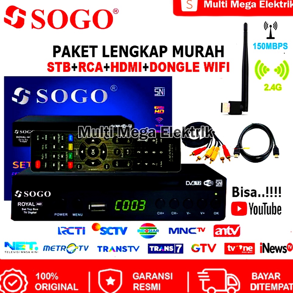 Jual VC COD SET TOP BOX TV DIGITAL STB SOGO DVBT2 EWS UHF FULL HD RECEIVER DIGITAL TV LED TABUNG ...