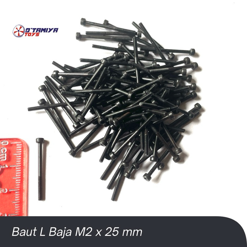 Jual Tamiya Baut L Baja for Roller Naga Tamiya Screw L M2 x 25 mm ...