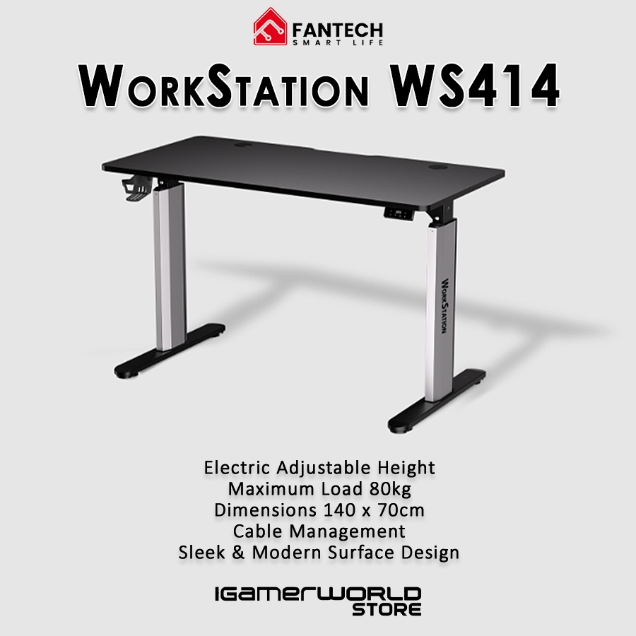 Jual Fantech WorkStation WS414 Meja Gaming Elektrik Gaming Desk ...