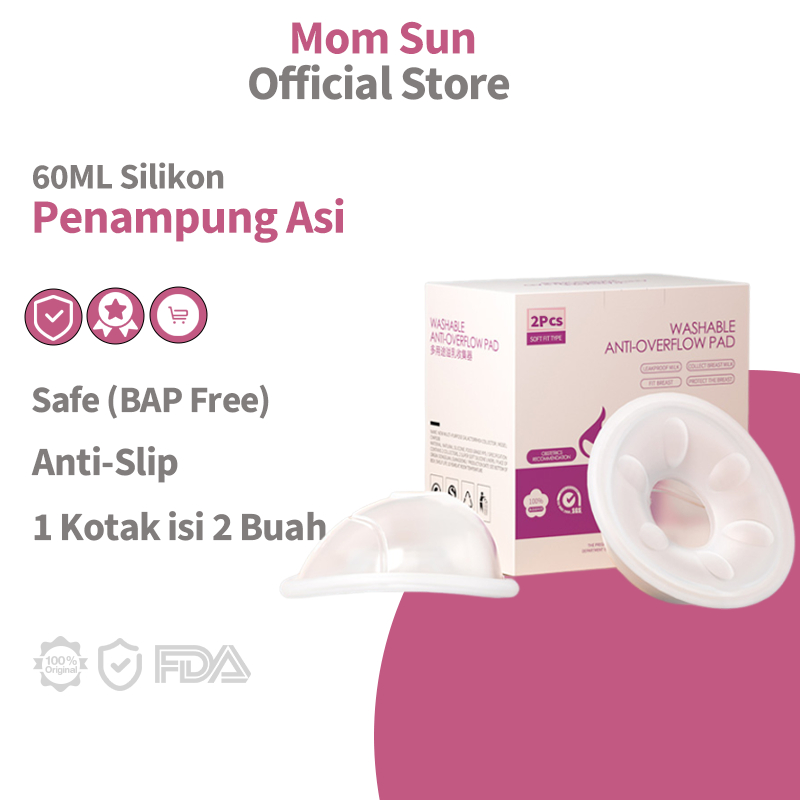 Jual Mom Sun Penampung Asi Silikon BPA Free 1 Kotak isi 2 Buah ...