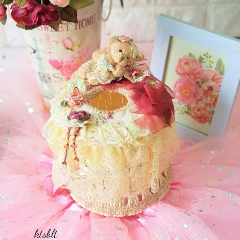 Jual Kotak Tisu Bulat | Tempat Tissue Teddy Bear Estetik KTSBLT ...