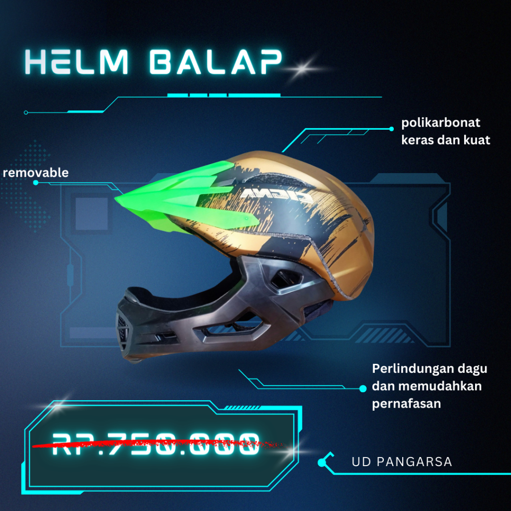 Jual Helm Sepeda Push Bike Anak Fullface Helmet CIGNA RACE modular Full face Pushbike balance ...