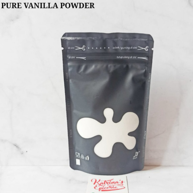 Jual Pure Vanilla Powder 50 Gram Perisa Vanila Bubuk Tanpa Gula Creamer ...