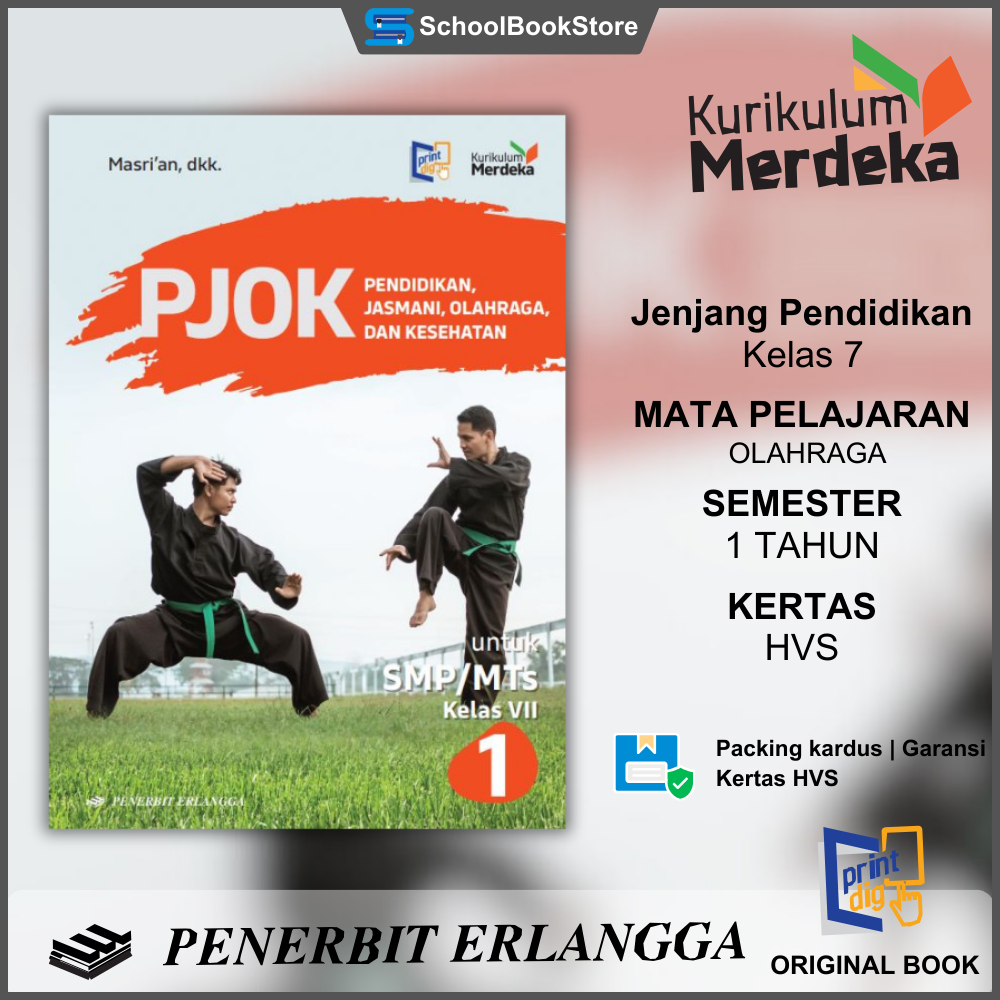 Jual BUKU SISWA PAKET PJOK KELAS 1 7 SMP MTS KURIKULUM MERDEKA KUMER KURMER TERBARU Buku Mata ...