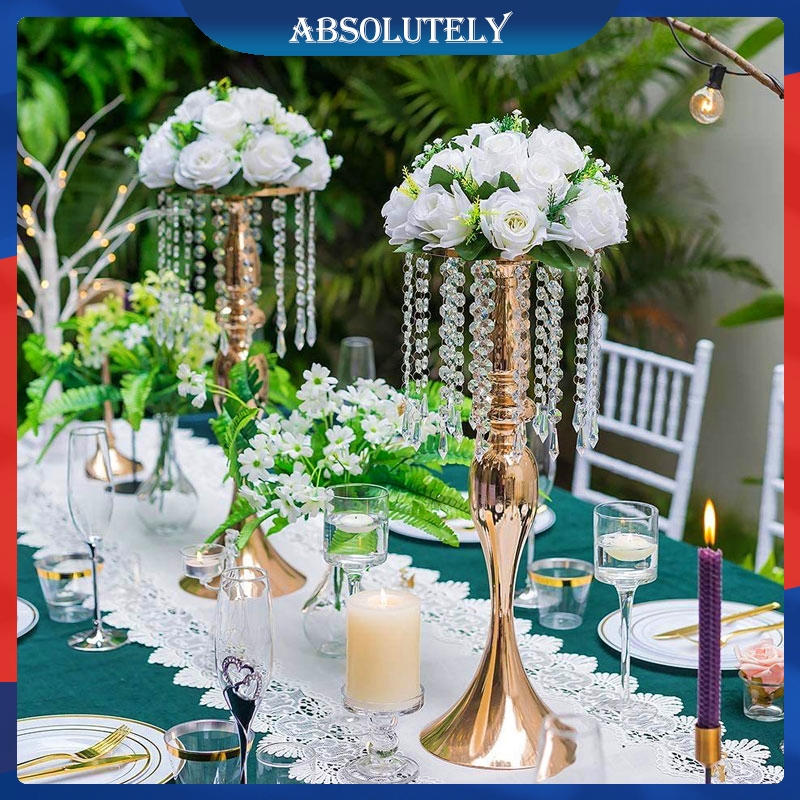 Jual Mewah Emas Vas Bunga Vase Pernikahan Alat Peraga Jalan Memimpin ...