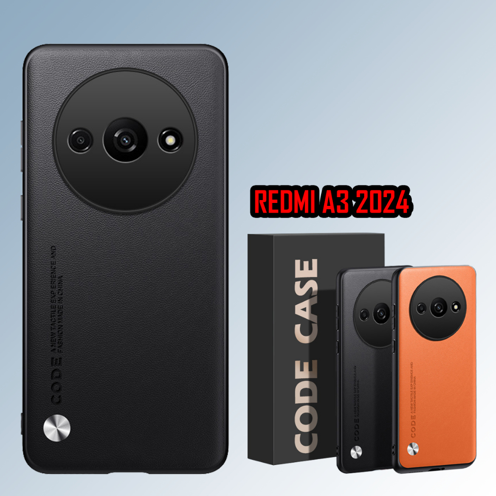 Jual Case Xiaomi Redmi A3 Hardcase Vegan Leather Code Hard Cover Casing ...