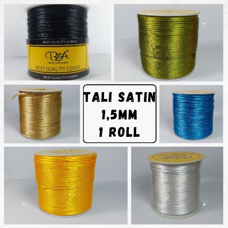 Jual ( 1 roll ) Tali satin 1mm 100meter - Tali cina - Tali giok 1mm ...
