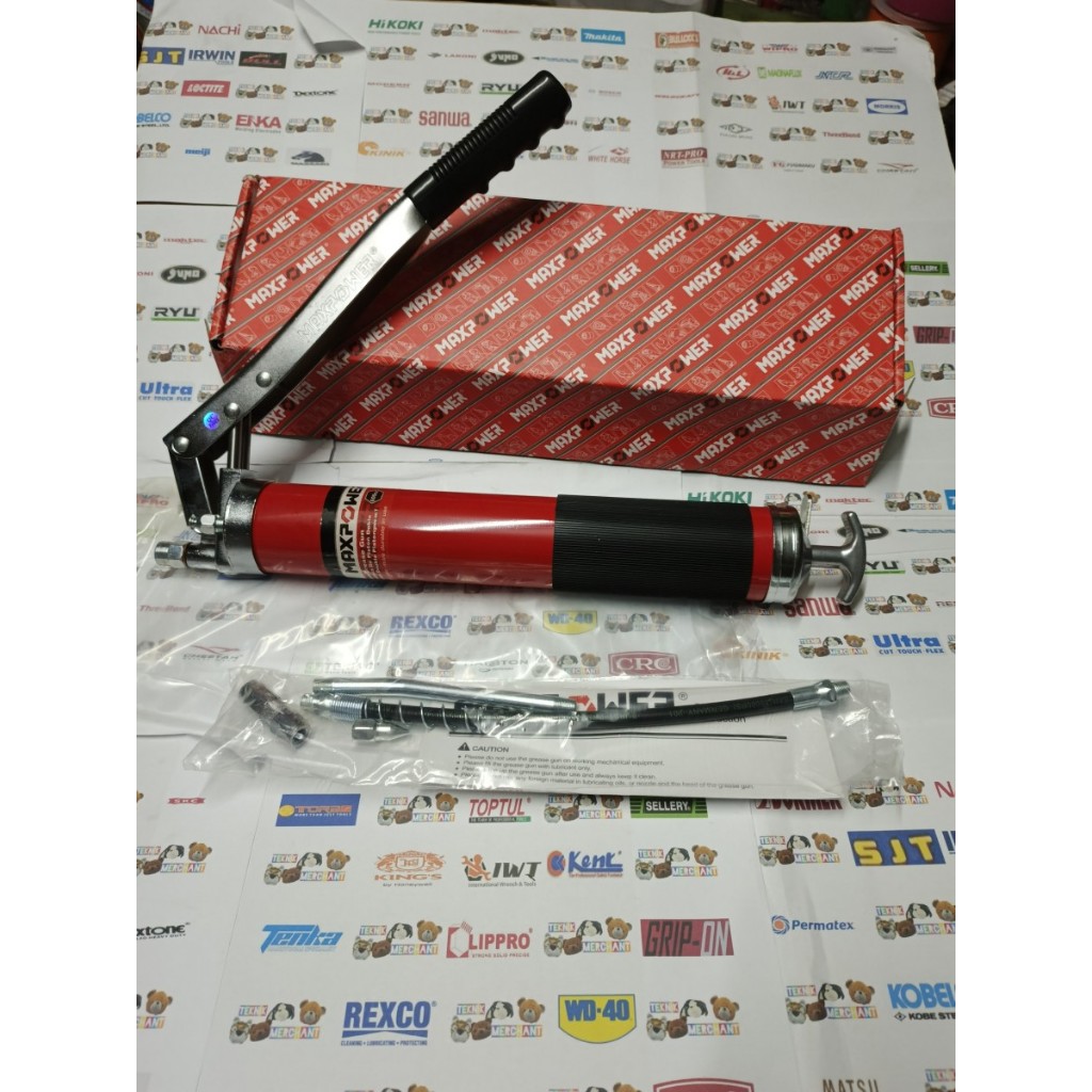 Jual Double Piston DUAL Grease Gun Lever Pump Pompa Gemuk Maxpower ...