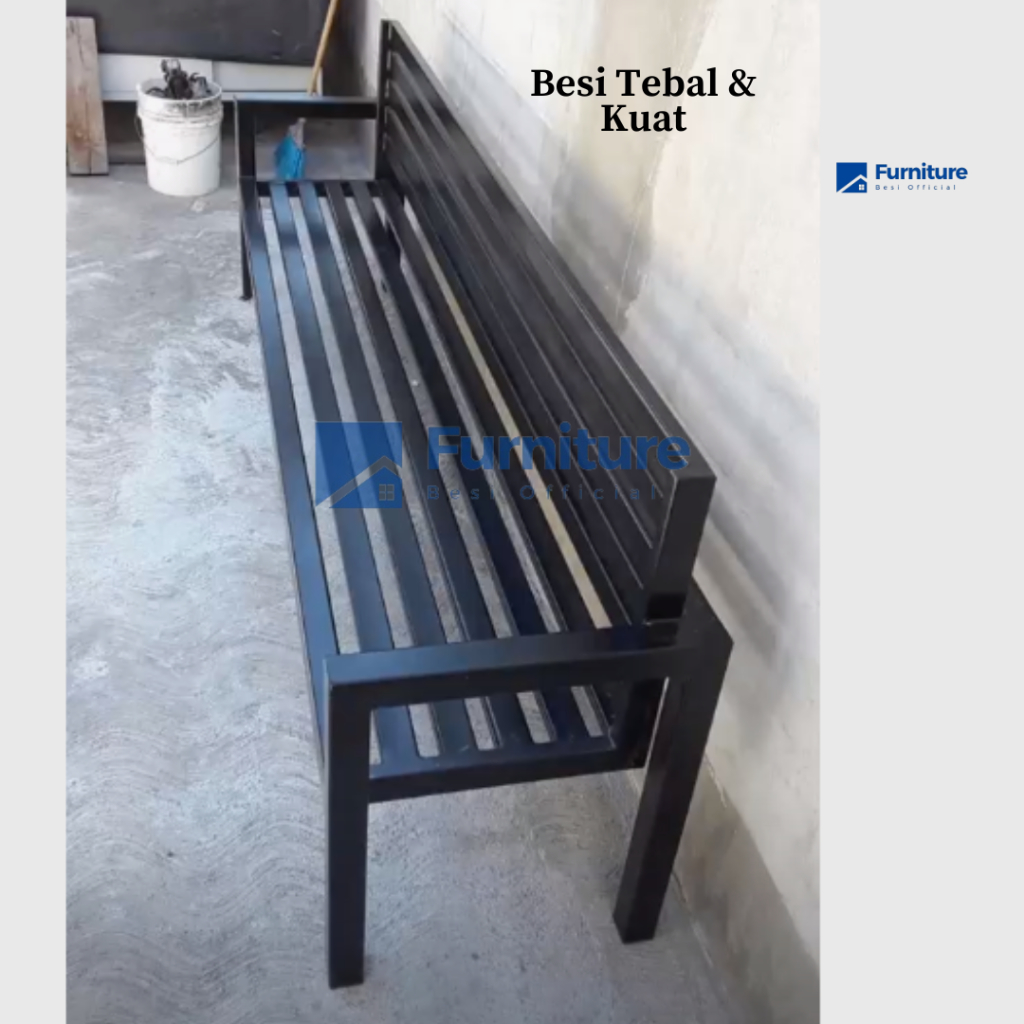 Jual Kursi teras panjang besi / Kursi besi teras minimalis / Kursi ...