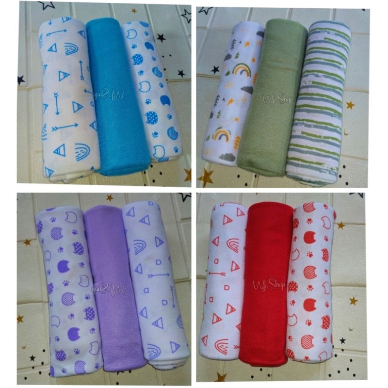 Jual 3 PCS BEDONG PERNEL BAYI BAHAN KAOS SERI WARNA UKURAN 90 X 110 CM ...