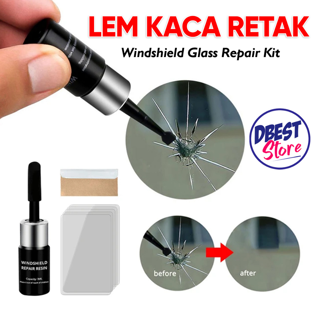Jual Lem Kaca Retak Mobil Windshield Repair Kit Glass Lem Perekat Kaca Layar Lcd Hp Aquarium ...