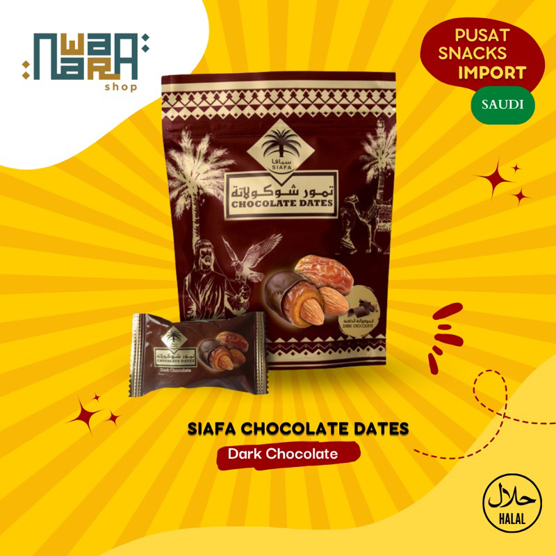 Jual SIAFA CHOCOLATE DATES DARK CHOCOLATE WITH ALMOND | Shopee Indonesia