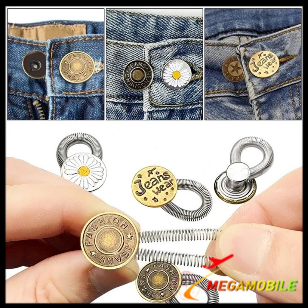 Jual MM - Kancing Celana Jeans Metalic Button Extender Aksesoris ...